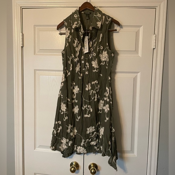 Vasana | Dresses | Vasna Buttonfront Linen Crinkle Dress | Poshmark
